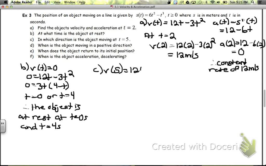 3.1 Higher-Order Derivatives, Velocity and Acceleration - YouTube