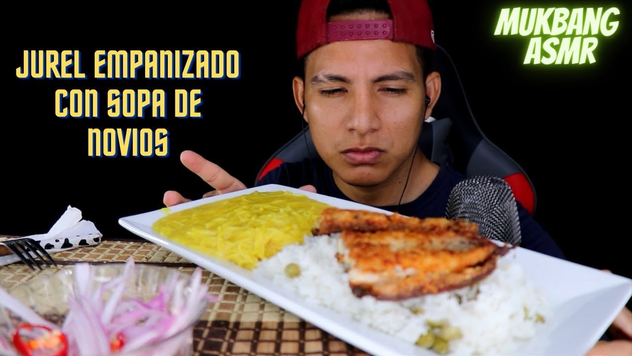 Comiendo Jurel empanizado con sopa de novios || MUKBANG || SULLANA ...
