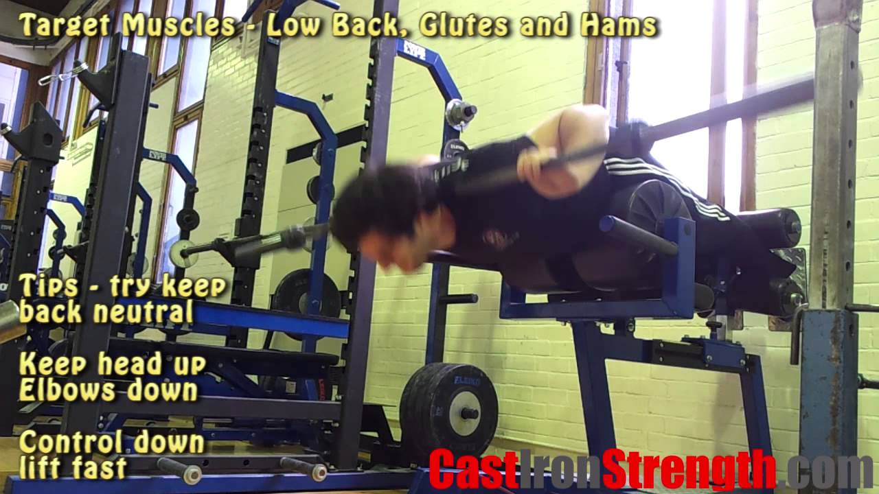 Exercise Tutorials Barbell Back Extension - YouTube