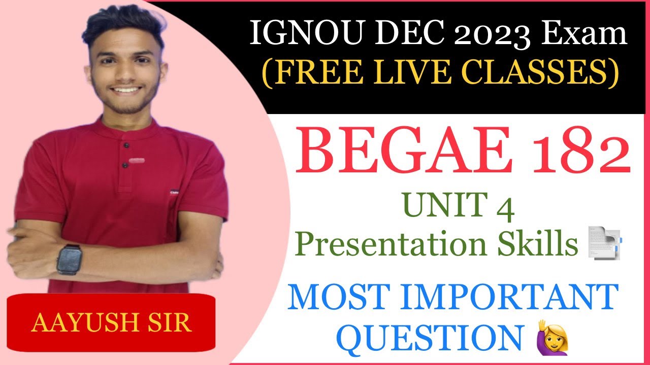 BEGAE 182 | PRESENTATION SKILLS | ENGLISH COMMUNICATION | UNIT 4 ...