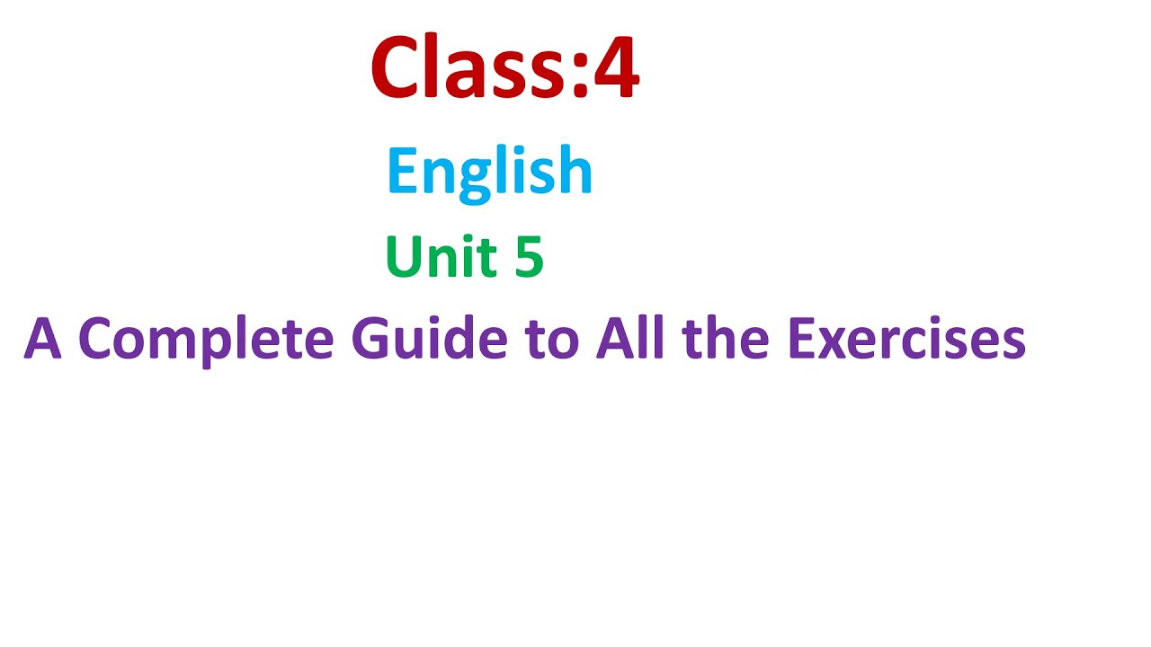 Class 4 English/unit 5/Grade 4 English chapter 5/English guide to grade ...