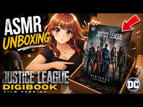 [ASMR] (Unboxing) Justice League (2017) 4K Bluray Digibook 🎬 | Warner Bros. | ShesLikeTheWind