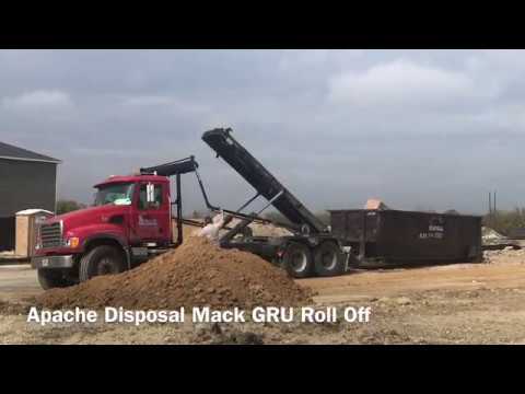 Apache Disposal Mack GRU Roll Off - YouTube