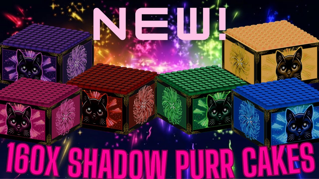 All of the new 160x shadow purr cakes in (fireworks playground) Roblox ...