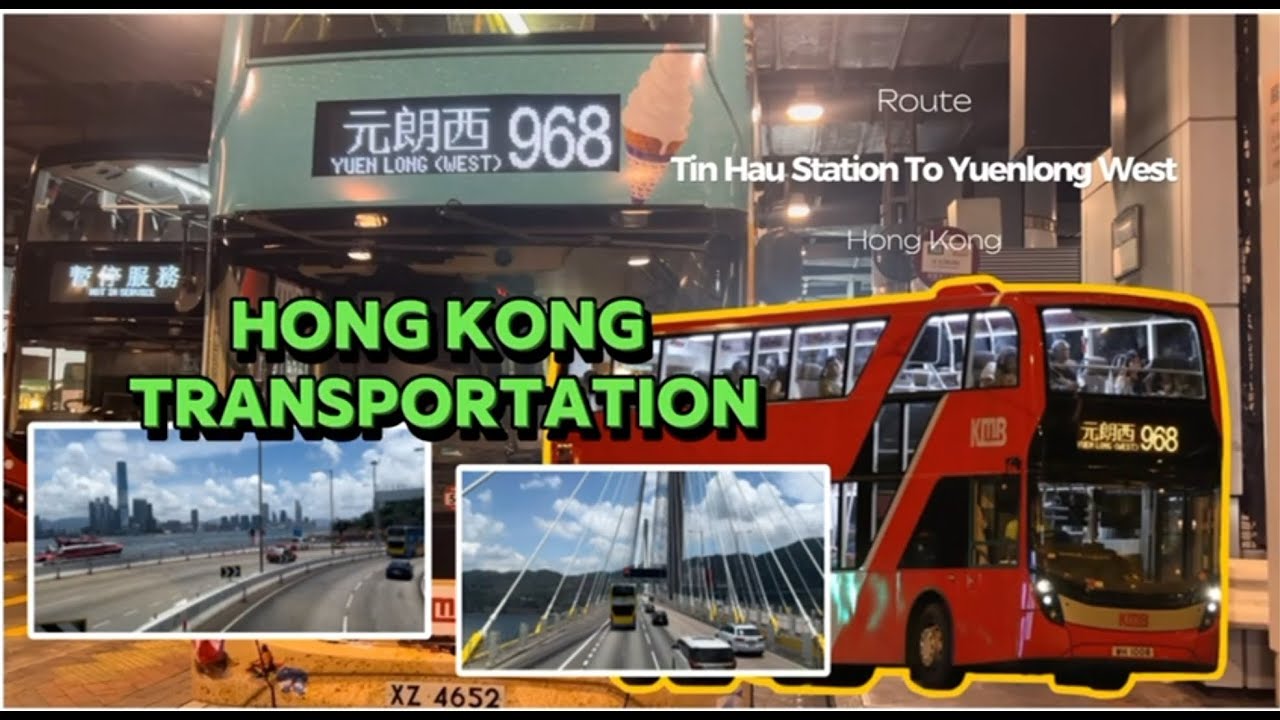 HONGKONG KMB BUS 968 || Route TIN HAU Station CAUSEWAYBAY to YAU SAN ...