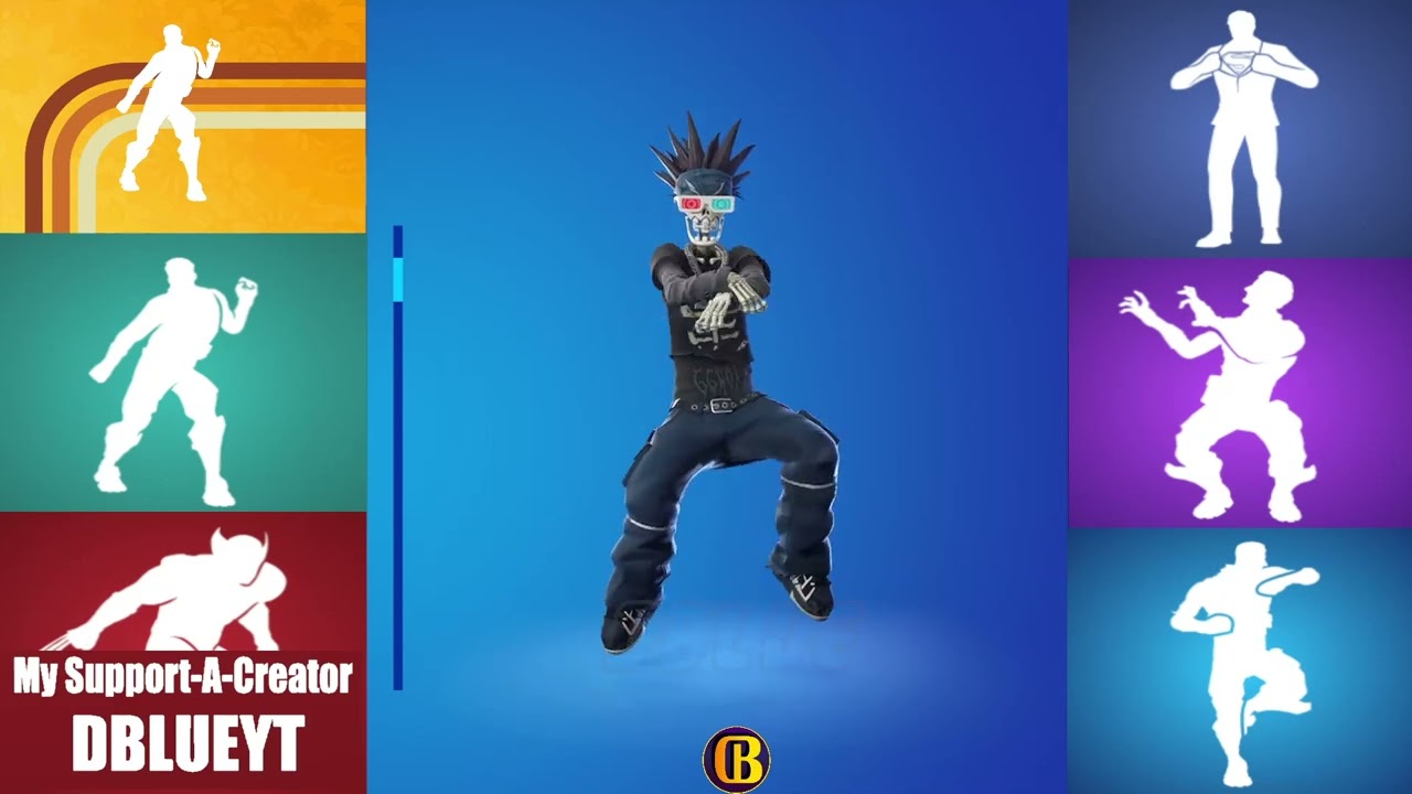 Bonejamin Hall O Vision Performs All Emotes & Dances in Fortnite - YouTube