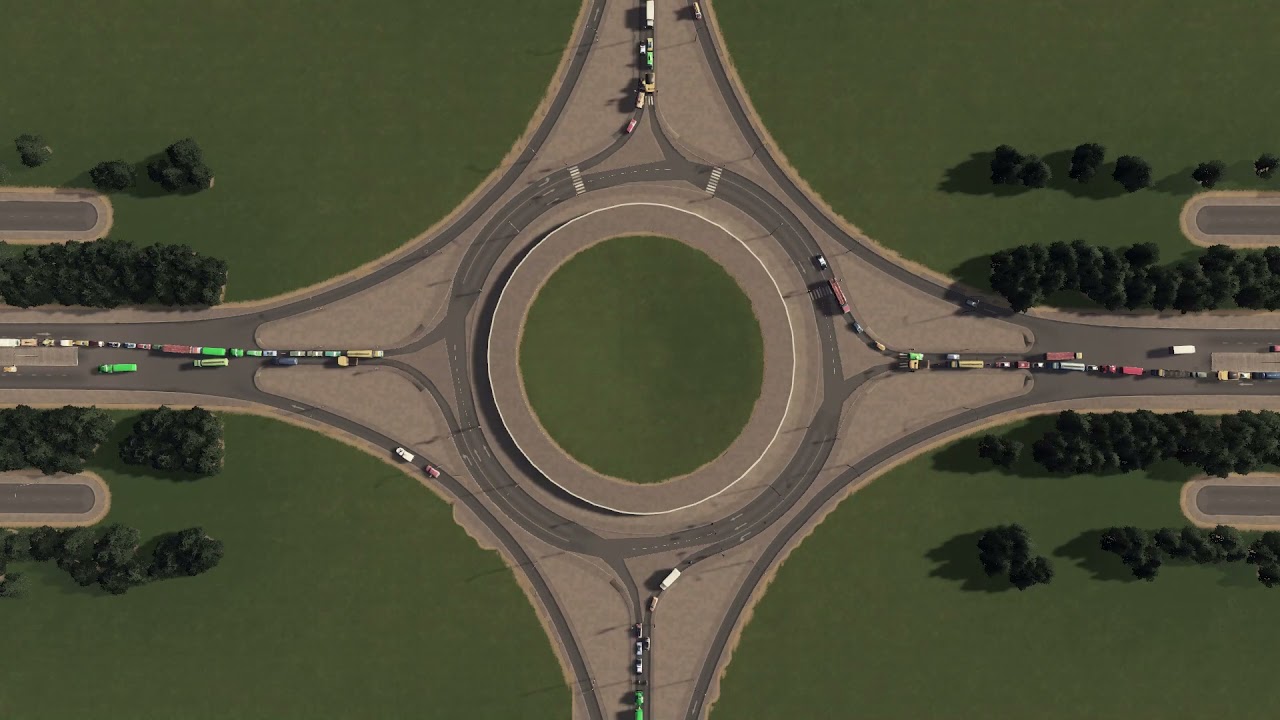 Cities Skyline Turbo Roundabout - YouTube