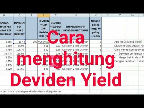 Cara Menghitung Deviden Yield - Pasive Income dari Investasi Saham ...