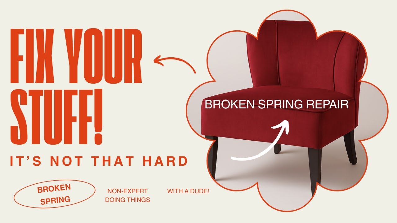 DIY Broken Spring Chair Repair - YouTube