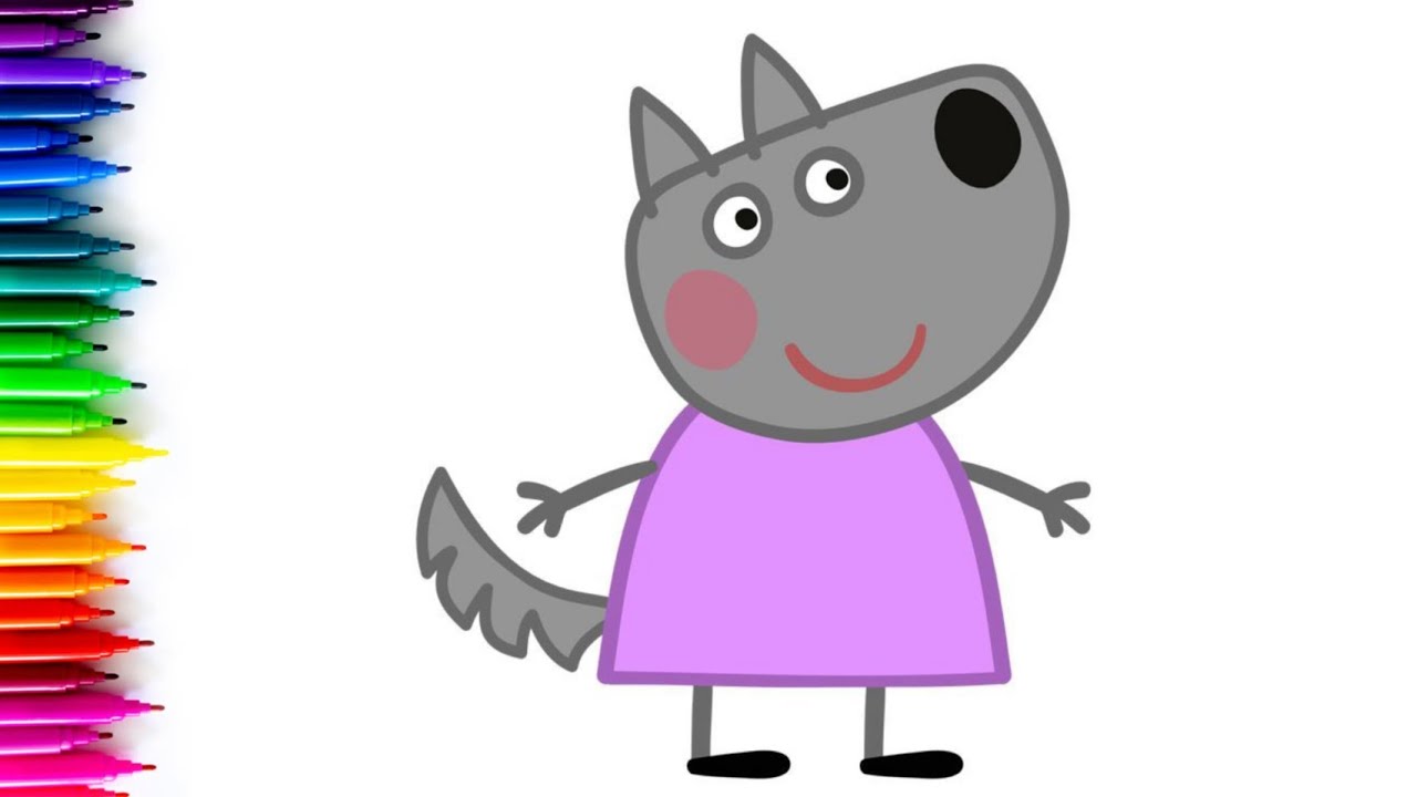 Wendy Wolf Drawing, Painting & Coloring For Kids and Toddlers_ Child ...