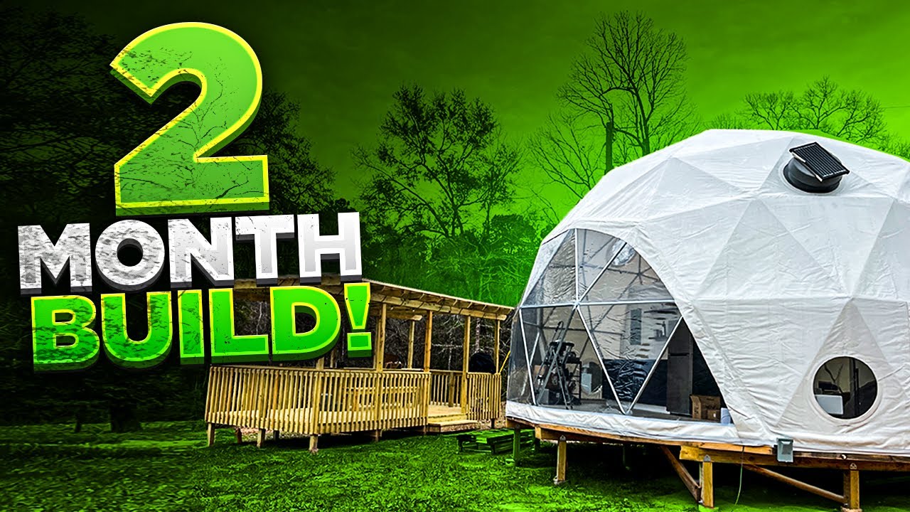Timelapse Geodesic Dome Glamp Site Build - YouTube