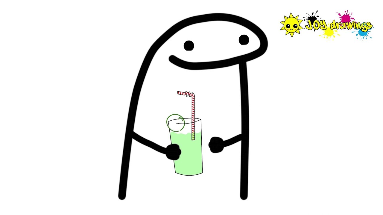How to draw FLORK drinking lemonade 🍋 step by step - YouTube