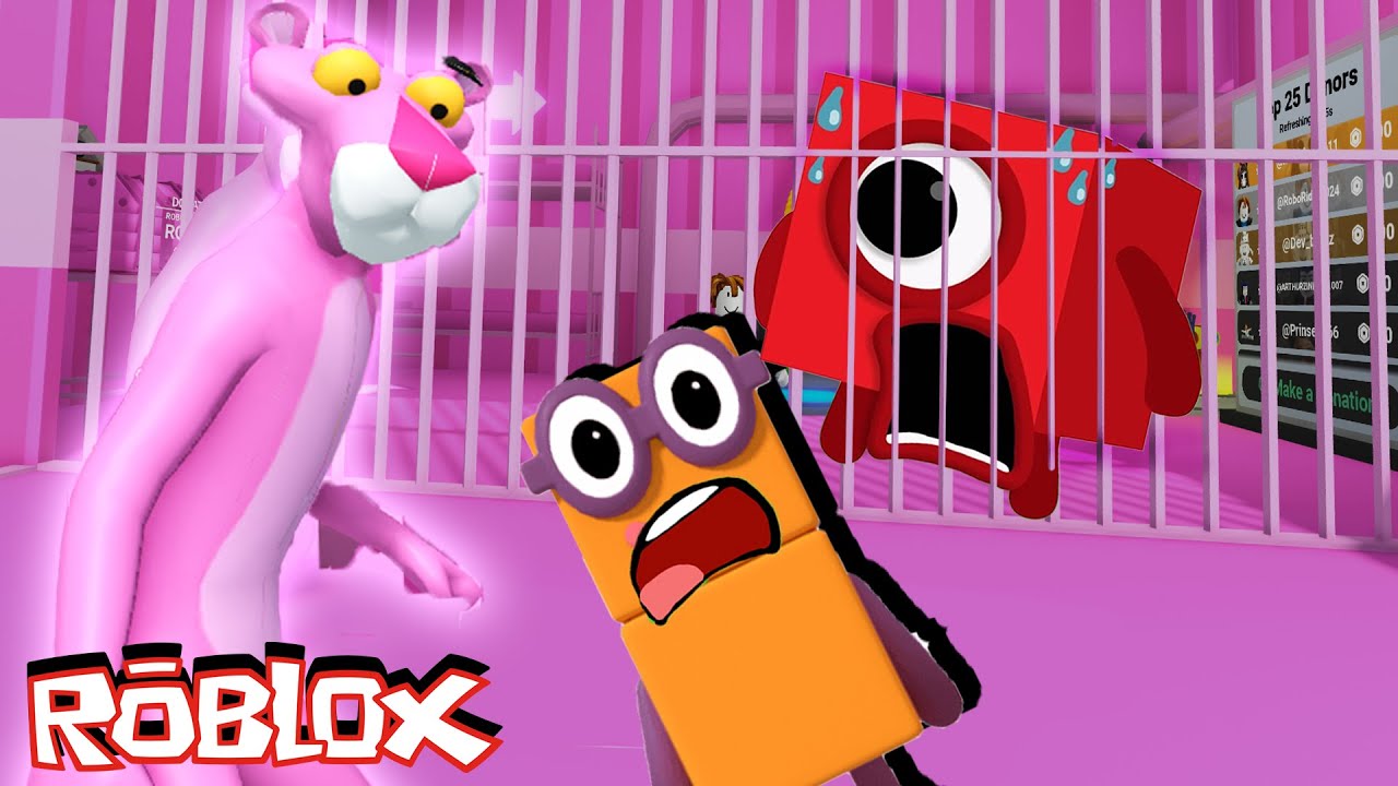 Numberblocks TRAPPED in PINK PANTHERS PRISON in Roblox! - YouTube