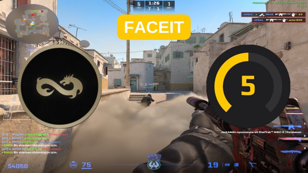 BUNLAR DA FACEIT 4 İLE 5 LEVEL - YouTube