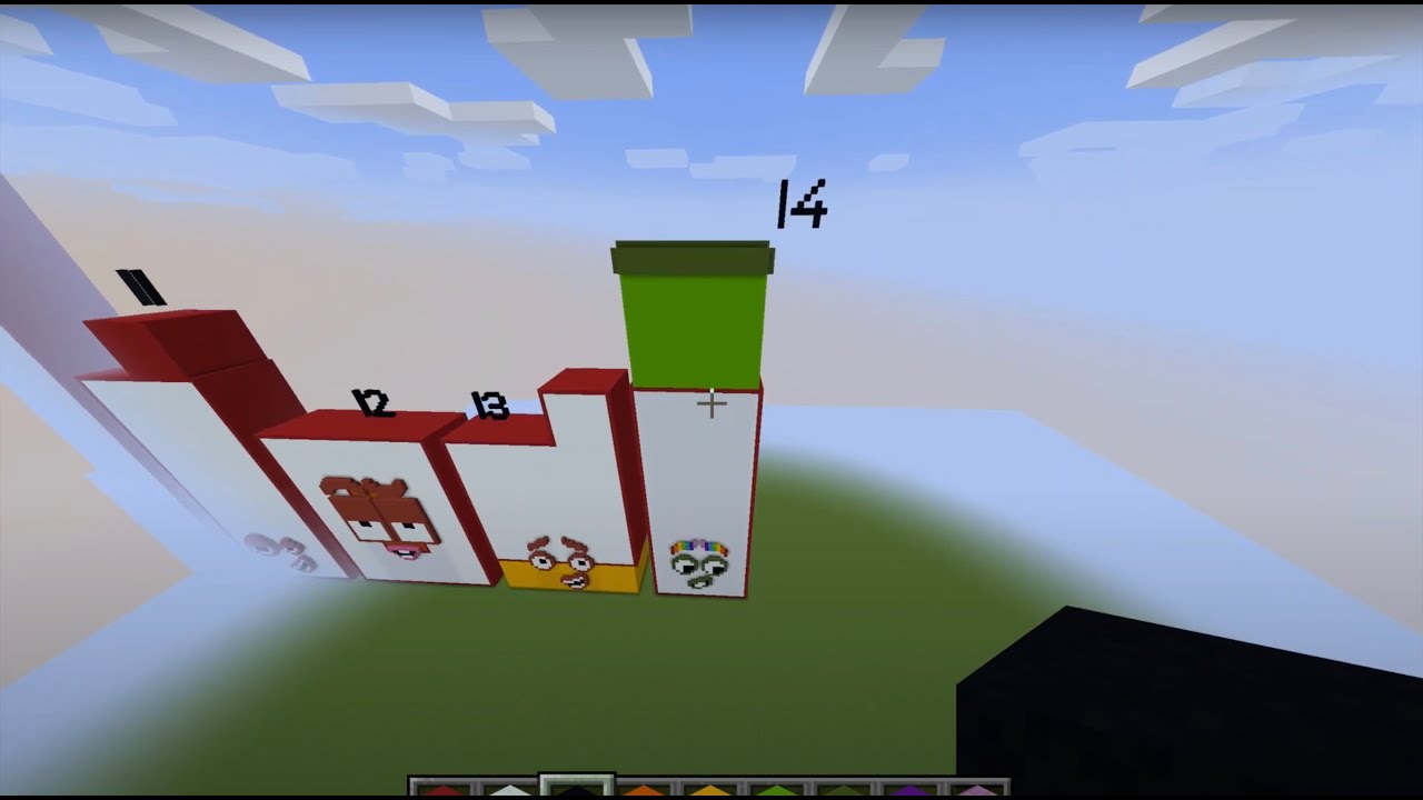 Build Giant Numberblock 14 in Minecraft - YouTube