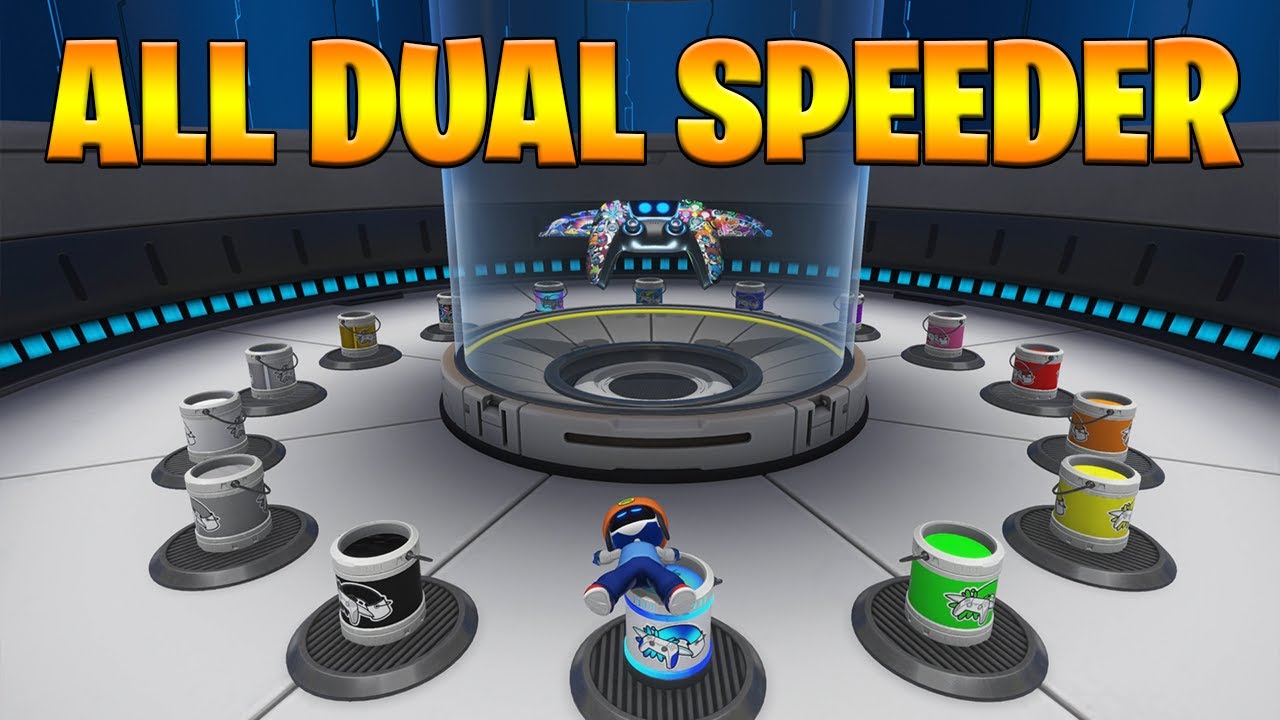 Astro Bot - All Dual Speeder Spaceships Colors Garage Unlocked! - YouTube