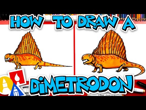 How To Draw A Dimetrodon | Safe Videos for Kids