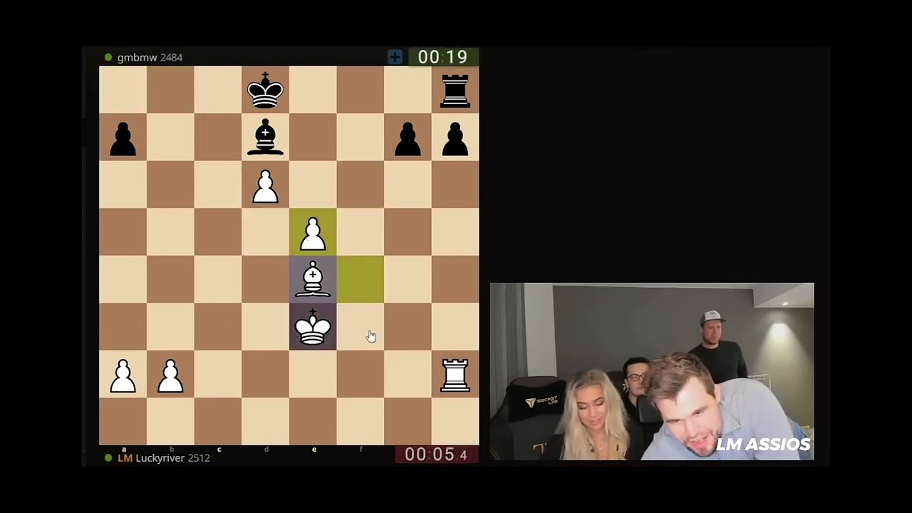 Drunk Magnus Carlsen overtakes a lost chess position - YouTube