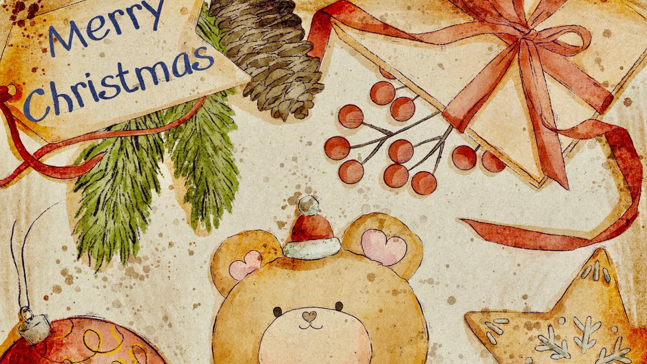 Christmas styled Illustration in Procreate - Vintage Watercolor Art on ...