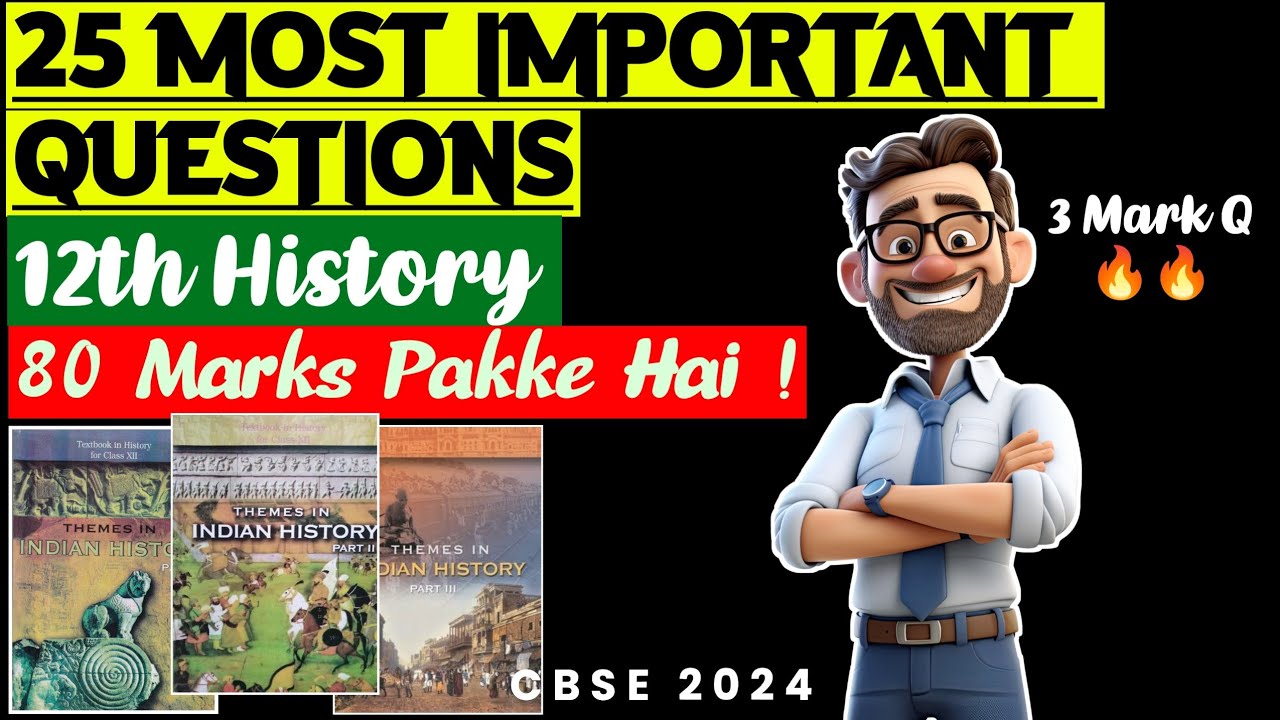 😲25 Most Imp.3 Marks Questions | History Class 12 | #class12history # ...