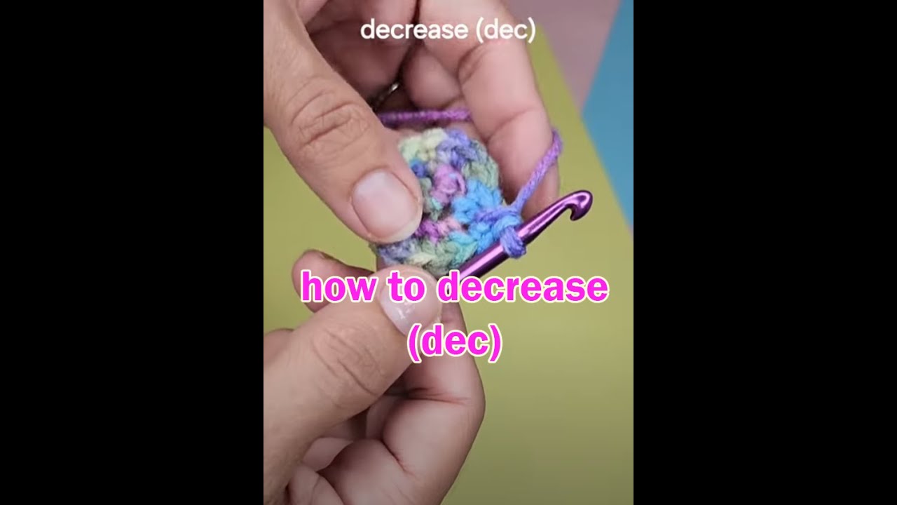 How to do Invisible Decrease in crochet (dec) - YouTube