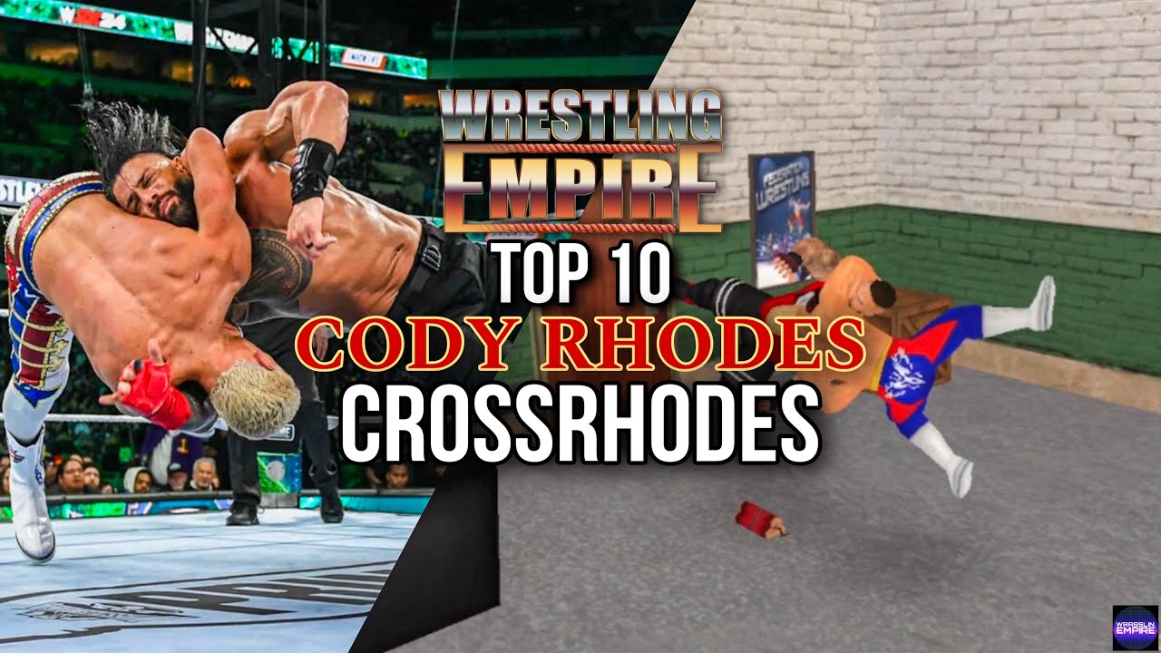 Top 10 Cody Rhodes Crossrhodes in Wrestling Empire - YouTube
