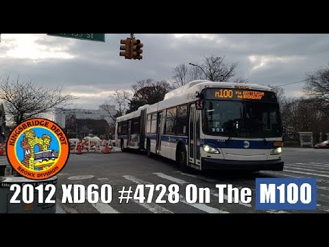 ᴴᴰ⁶⁰ 2012 New Flyer XD60 Xcelsior #4728 On The M100 Bus Route ...