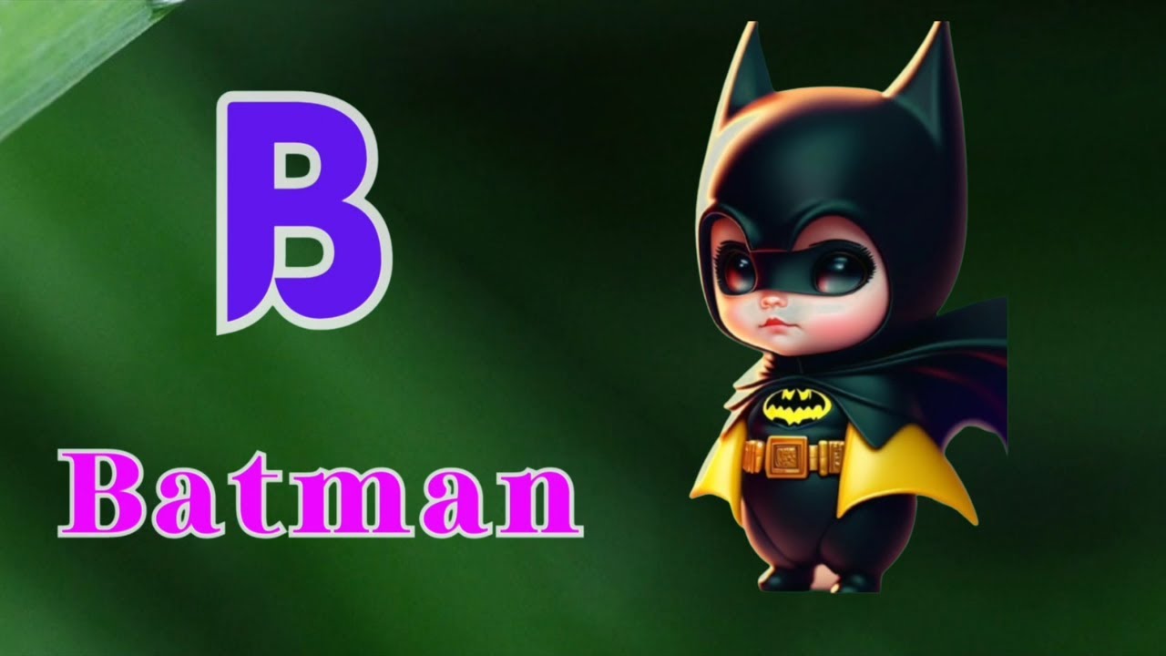 ABCD Animations, A for AntMan B for Batman, Alphabets Phonics Song, अ ...