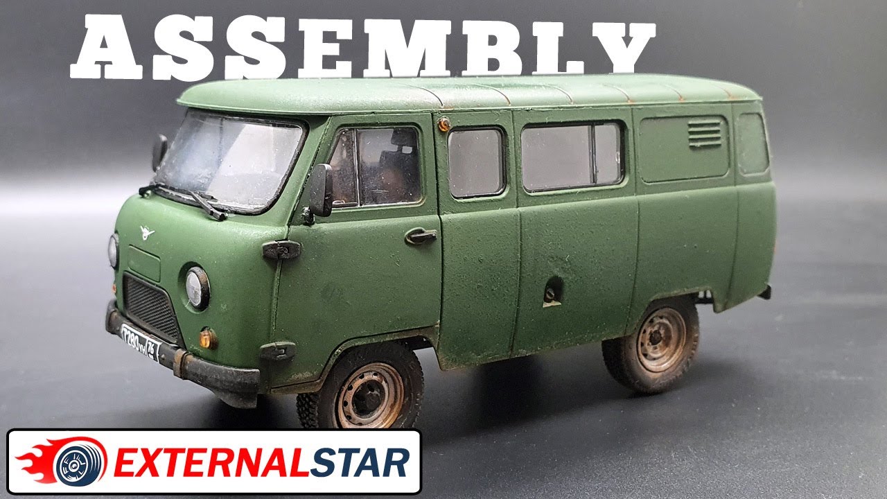 UAZ 3909 Bukhanka (Russian military van) 1:35 by Zvezda assembling and ...