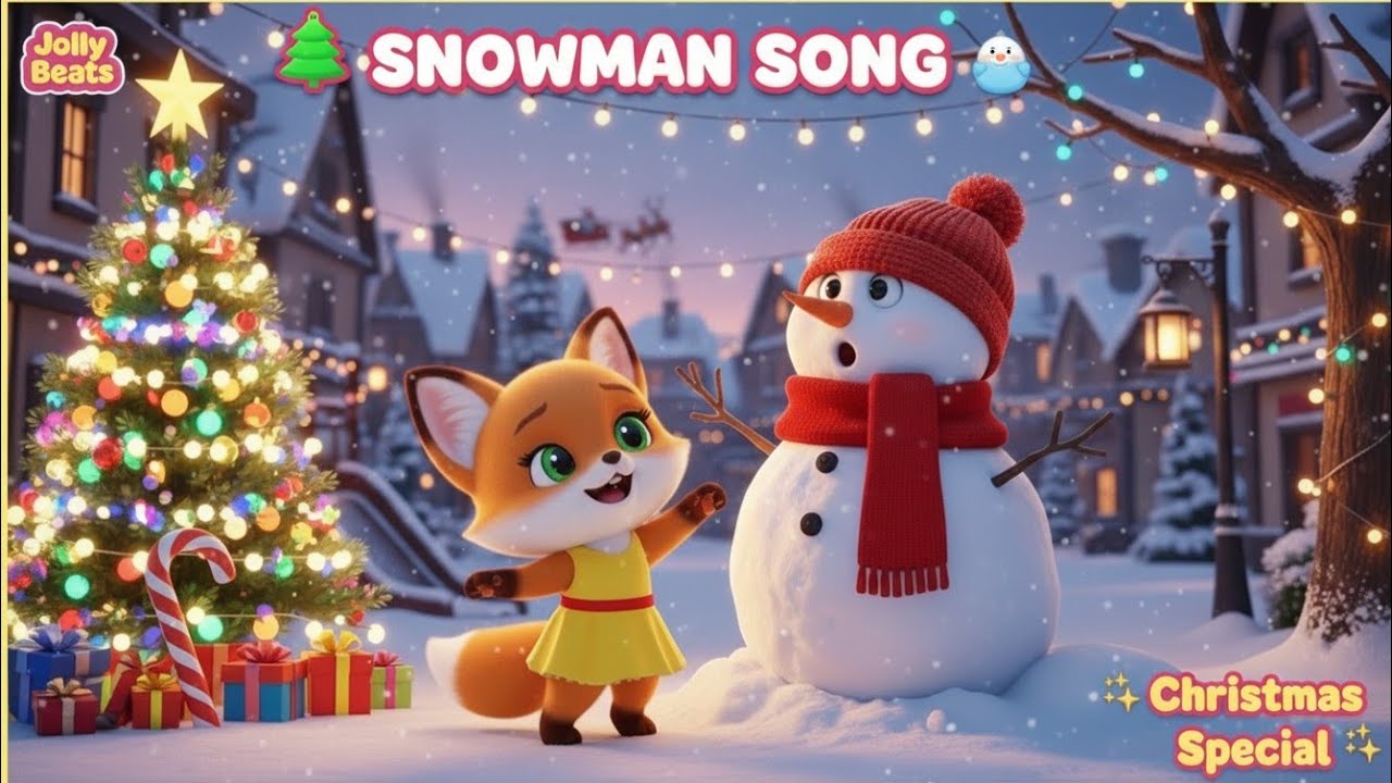 Snowman Song for Kids | Christmas Nursery Rhyme | Jolly Beats - YouTube