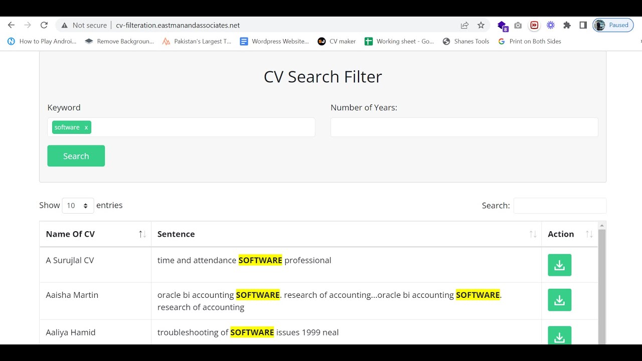 CV Filteration | Filter out CVs based on Keywords - YouTube
