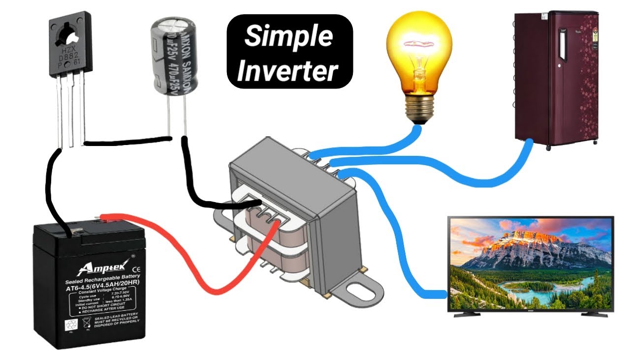Simple Dc to Ac Mini Inverter - YouTube
