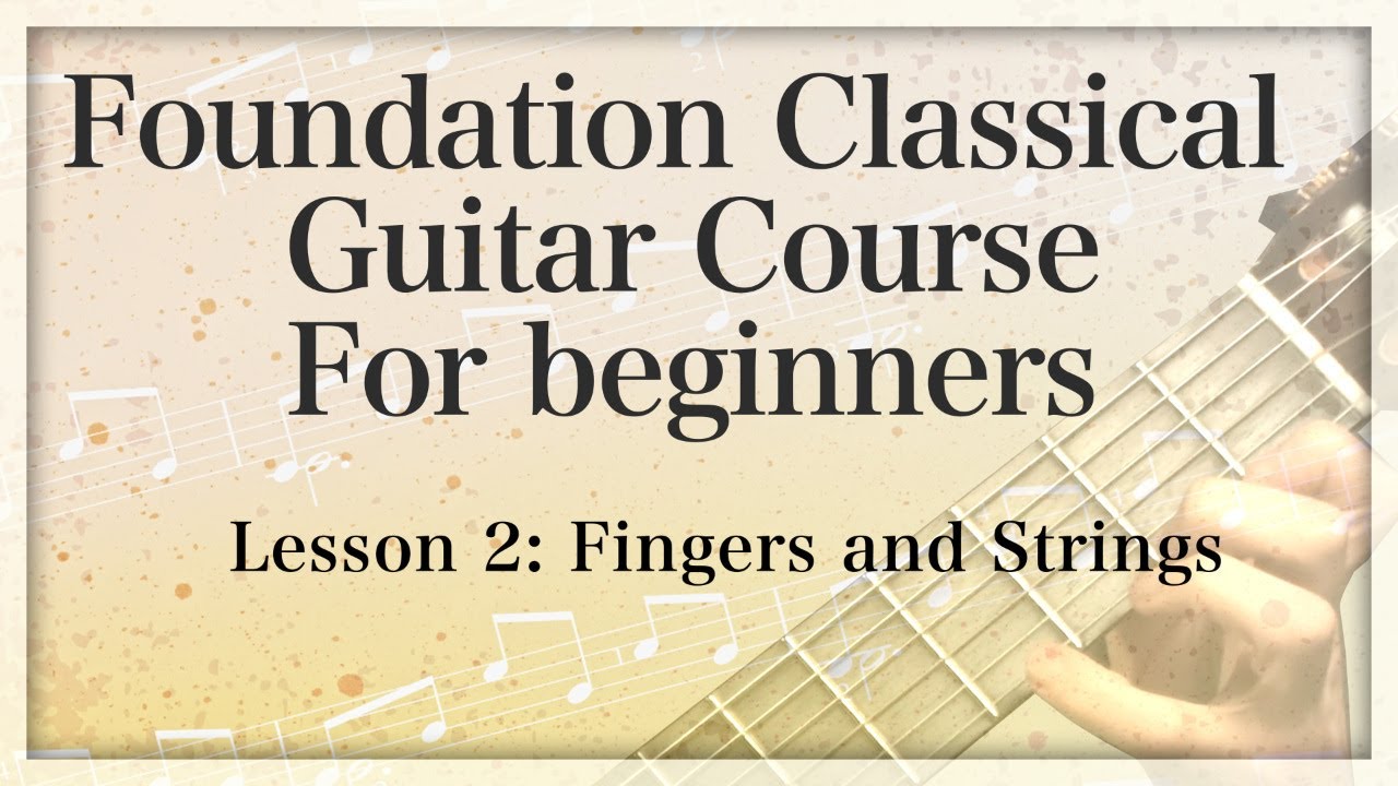 Classical Guitar finger and string naming: Full Course Lesson 2 - YouTube