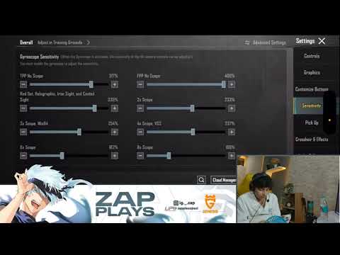 🔥ZAP 4.1 Update Sensitivity Best Competitive Player Sensitivity | BGMI Sensitivity Settings 2025