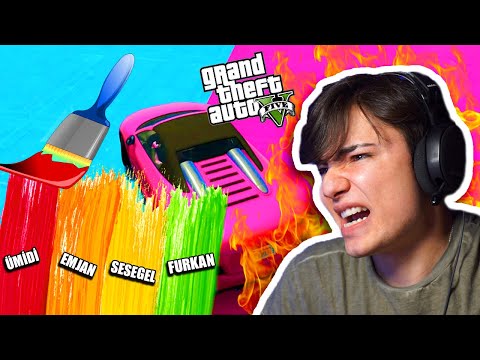 GTA 5 Online Ekip - ARABALAR İLE EN ÇOK BOYAYAN KAZANIR !