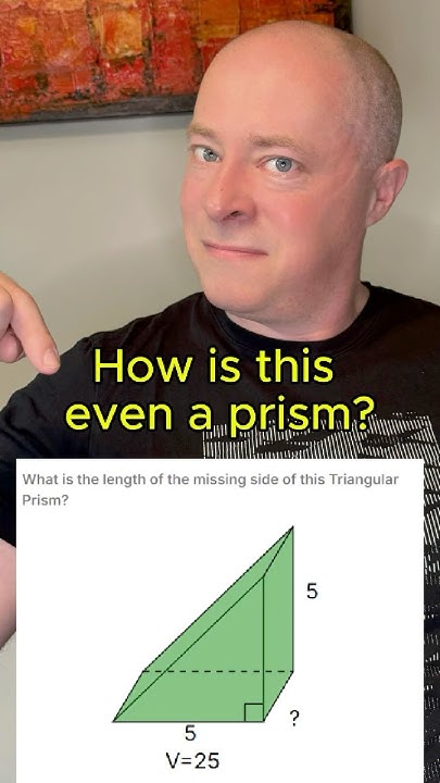 Finding the side length on a triangular prism given the volume #maths #teaching #volume # ...