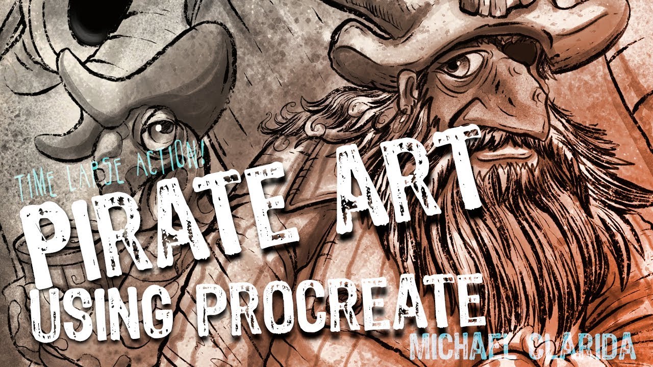Procreate drawing on the iPad Pro_Pirate fun! - YouTube