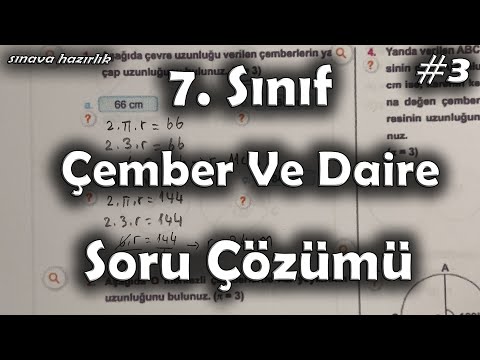 7.SINIF MATEMATİK ÇEMBER VE DAİRE SORU ÇÖZÜMÜ #3