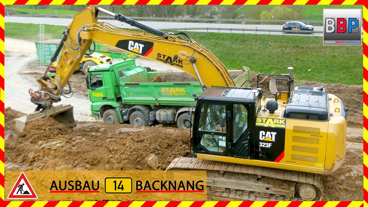 👷 CAT 323F, Valtra, Mercedes Kipper - B 14, Backnang, 2024. #7 # ...