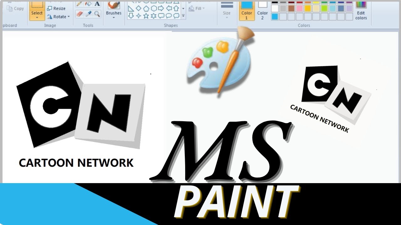 How to draw Cartoon Network Logo in Ms Paint | Cartoon Network Logo ...