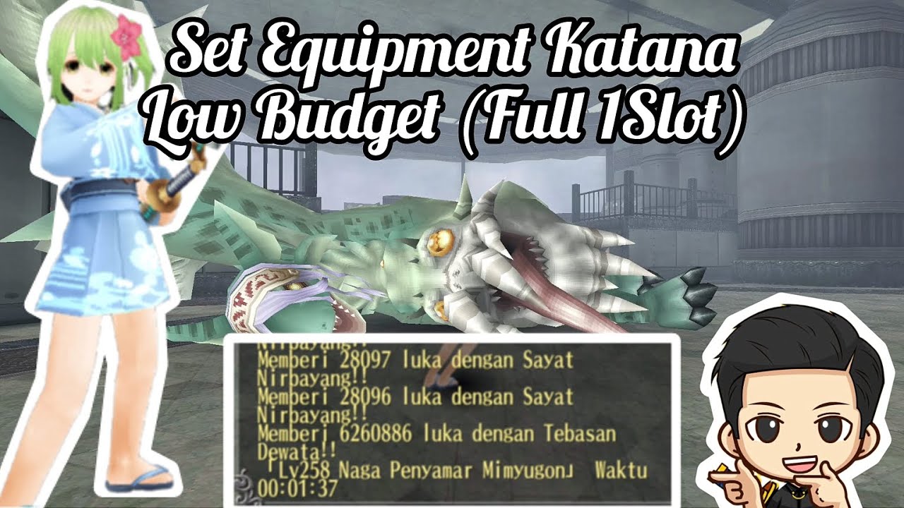 Toram Online - Set Equipment Katana Low budget (full 1Slot) - YouTube