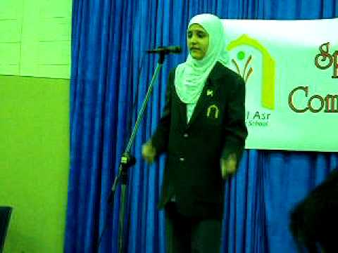 Batool Zehra Wali Ul Asr Learning Institute Canada Speech Competition ...