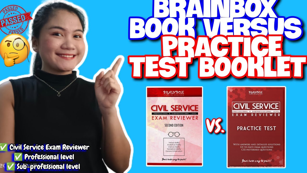 BRAINBOX BOOK VERSUS BRAINBOX PRACTICE TEST BOOKLET | CIVIL SERVICE ...