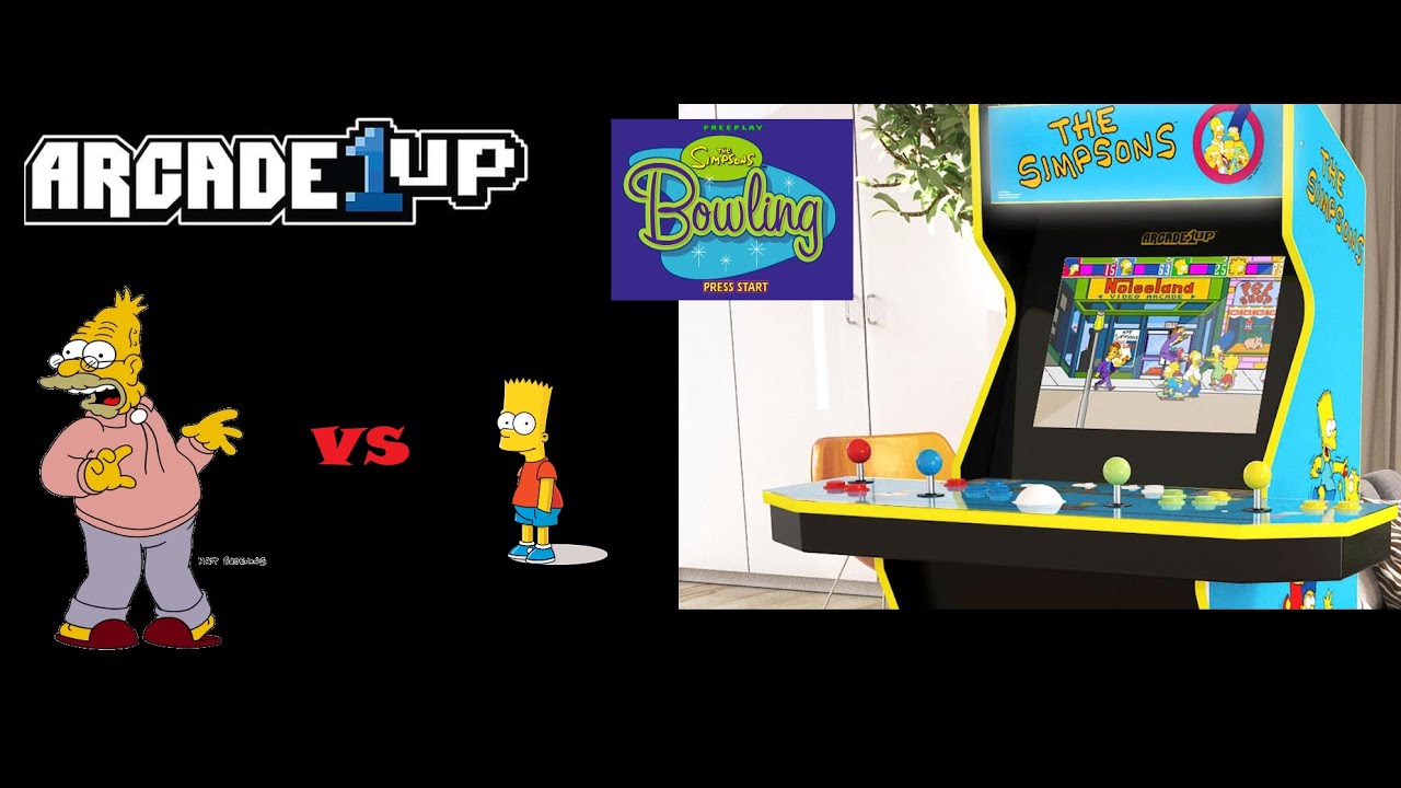 The Simpsons Bowling Arcade1Up Abe vs Bart - YouTube