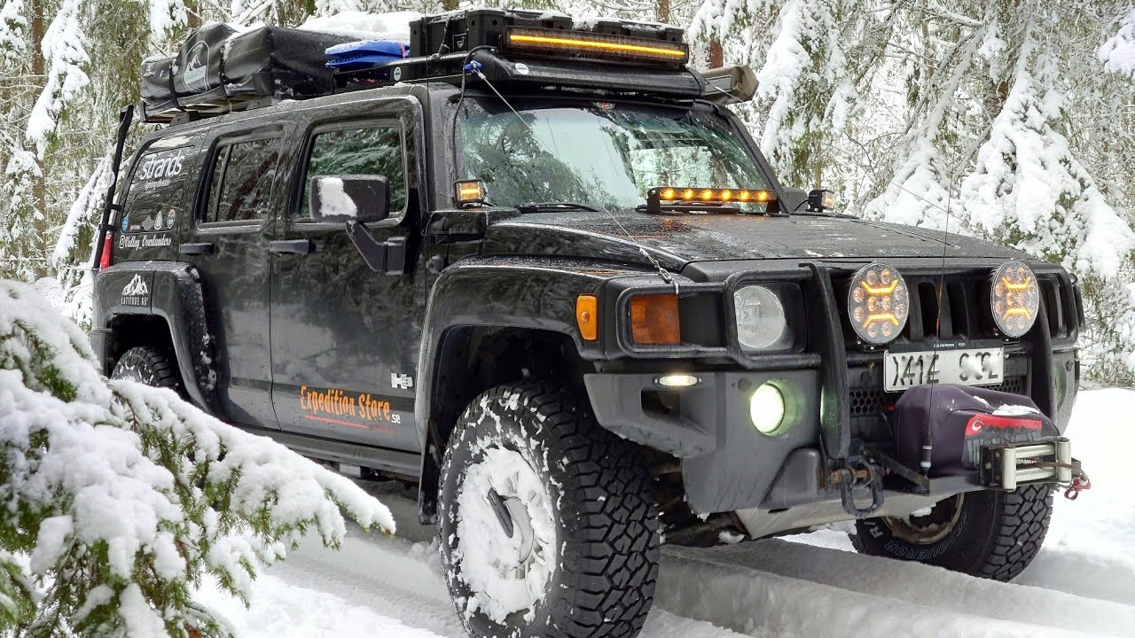 Hummer H3 and Volkswagen Amarok Winter Overlanding Adventure Exploring ...