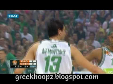 Dimitris Diamantidis spits on Milos Teodosic @ 3rd final of the greek Playoffs