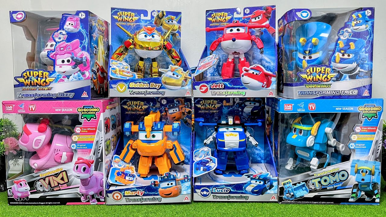 19 minutes of satisfying unboxing, cool Super Wings Space Base Set ...