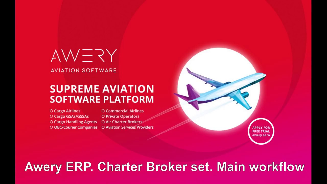 Awery ERP. Charter Broker SET. Basic workflow - YouTube