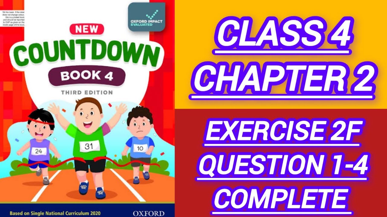 class 4 Exercise 2F question 1-4 Math|| new countdown third edition ...