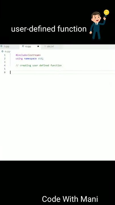using user-defined function in C++ - YouTube